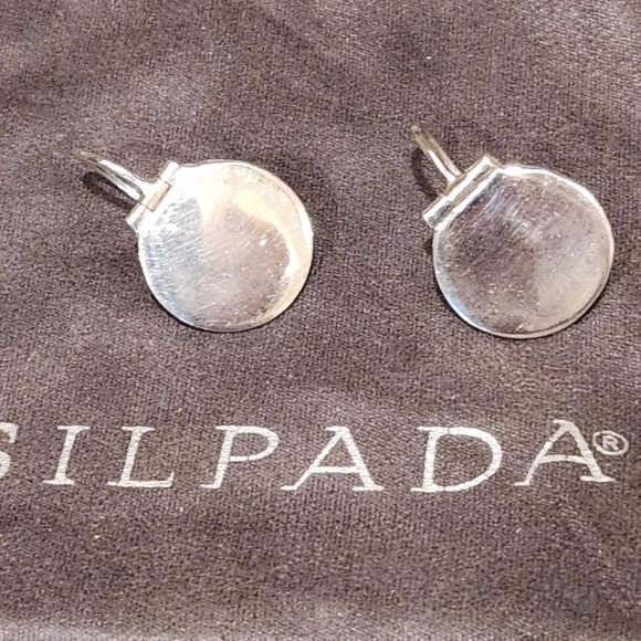 Silpada | Jewelry | Silpada Sterling Silver Disk Earrings | Poshmark